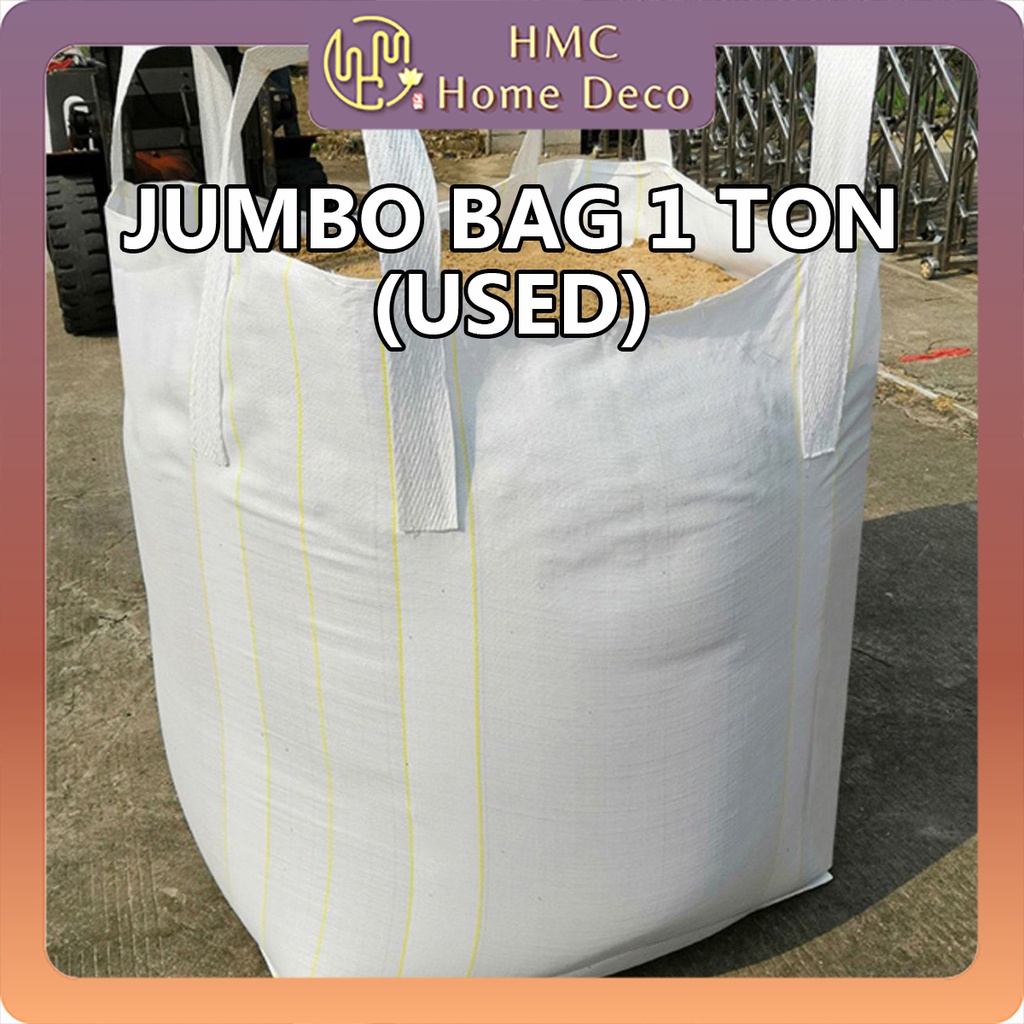 Used Jumbo Bag 1 Ton Heavy Duty Bulk Bag Reusable Woven Polypropylene Bags | Shopee Malaysia