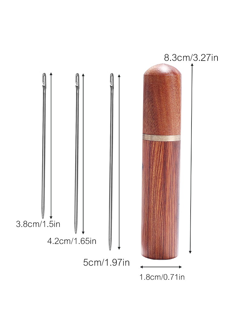 Stainless Steel Elderly Self Threading Needles / Side Hole Blind Sewing ...