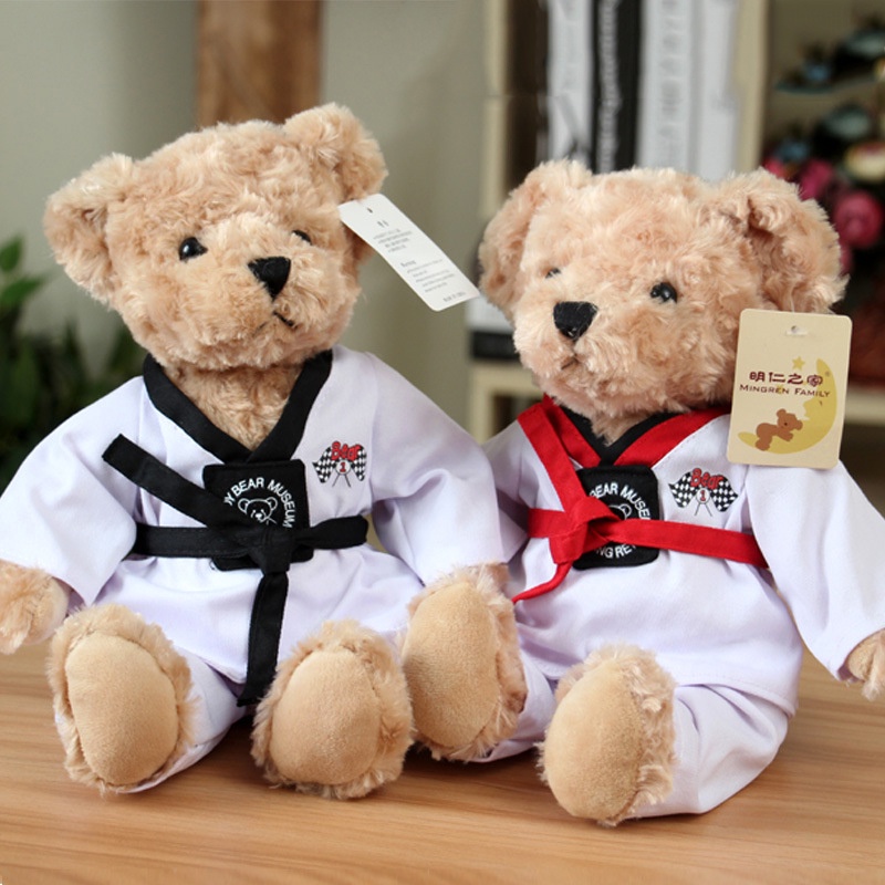 Arts Martial Arena Gift Taekwondo Teddy Bear Plush Toy Pp Cotton 40cm ...