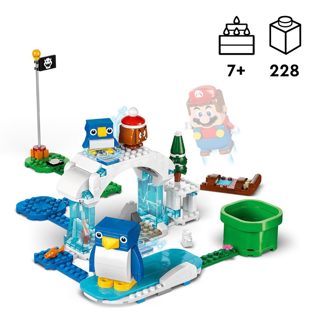LEGO 71430 Super Mario Penguin Family Snow Adventure Expansion Set ...