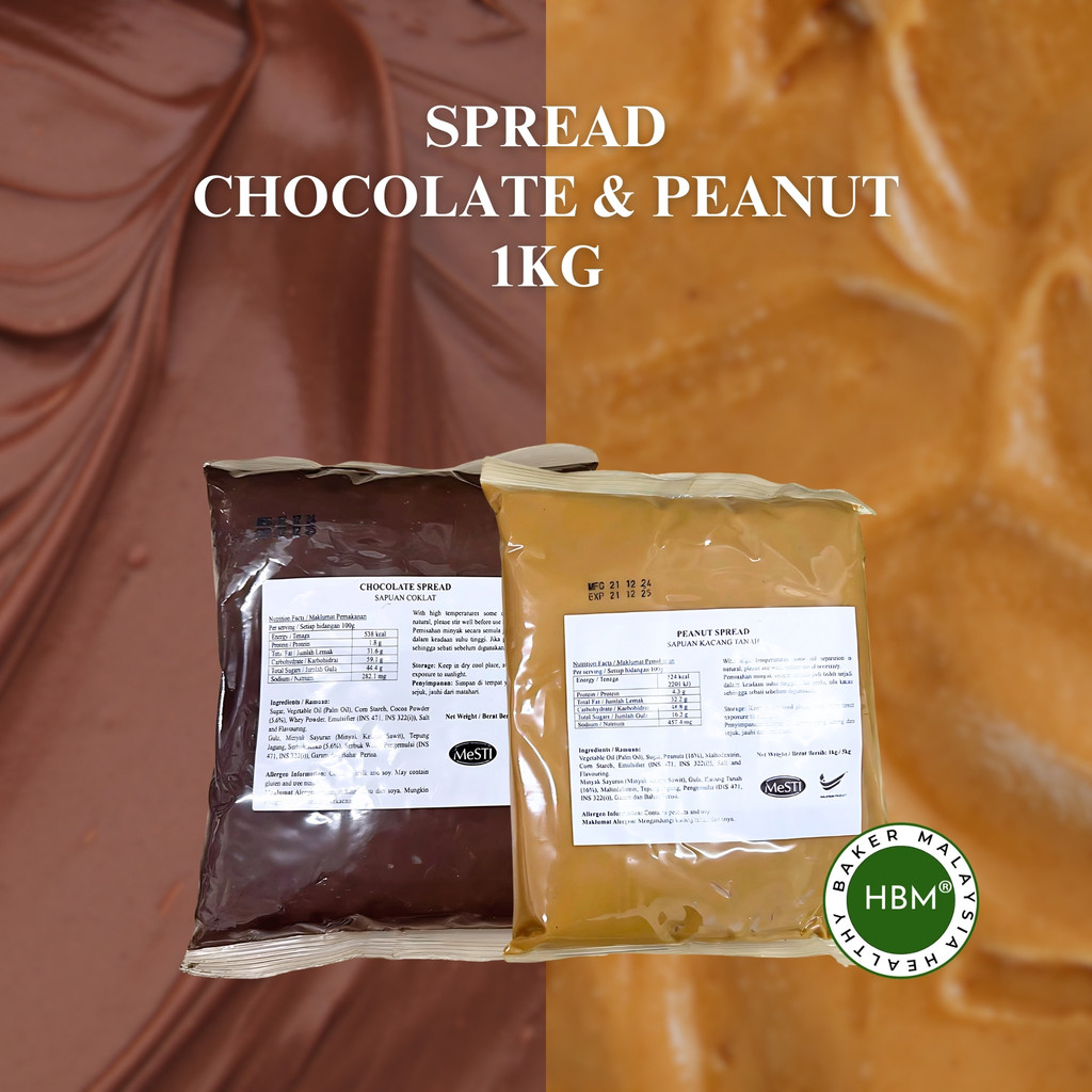 Chocolate Spread 1KG / Peanut Spread 1KG / Sapuan Coklat / Sapuan ...