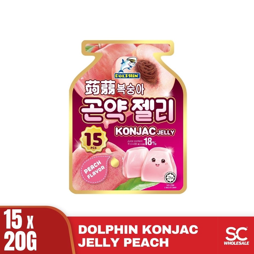 Captain Dolphin Konjac Jelly Peach 20g x 15's | Shopee Malaysia