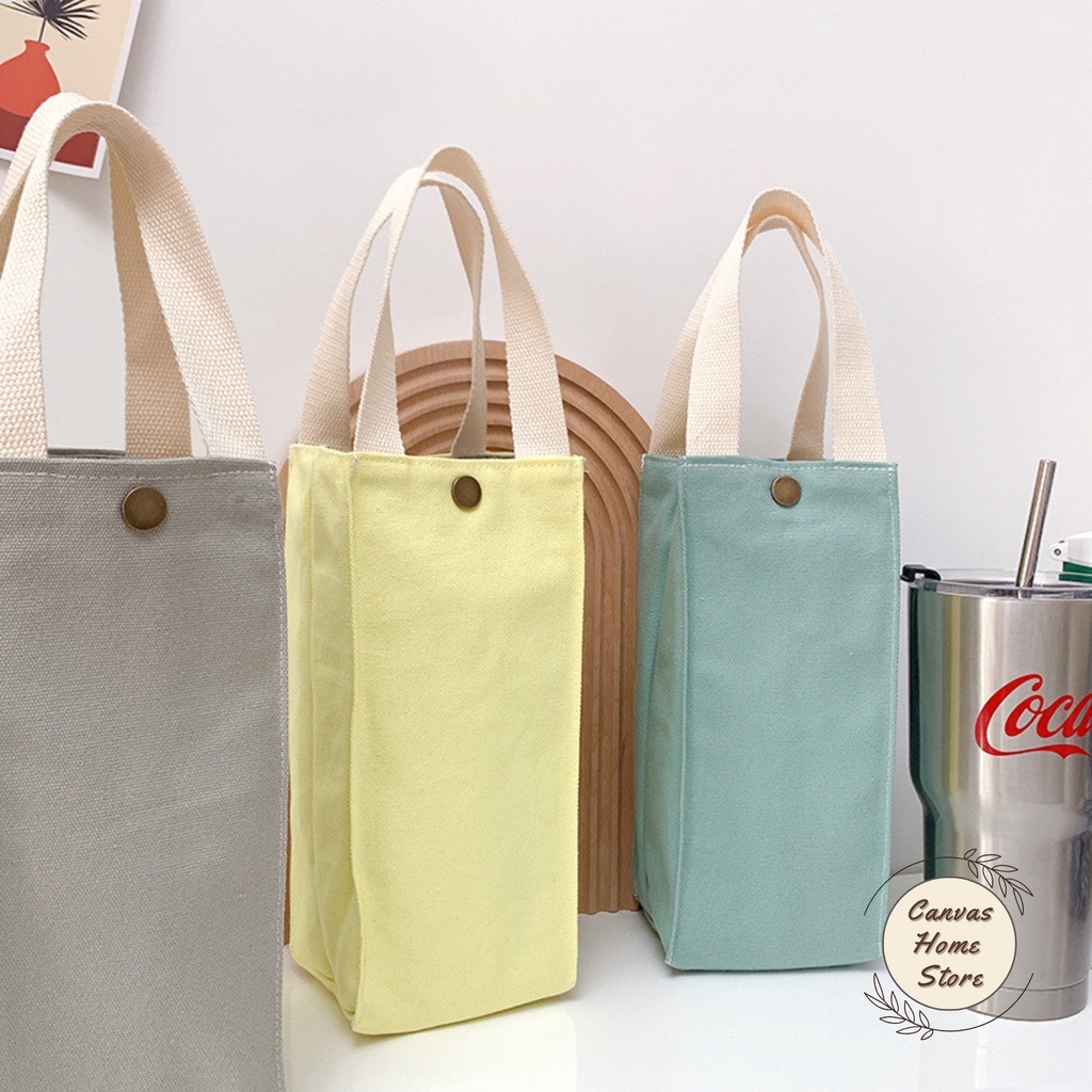 Beg Tote Baldi Kain, Beg Tote Baldi, Beg Botol Air, Warna Macaron, Beg ...