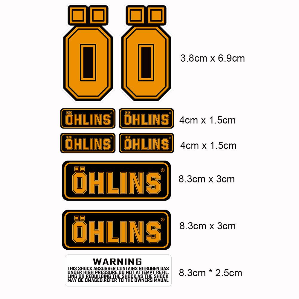 Ohlins sticker - Ohlins sticker replacement, Transparent, 1 sets ...
