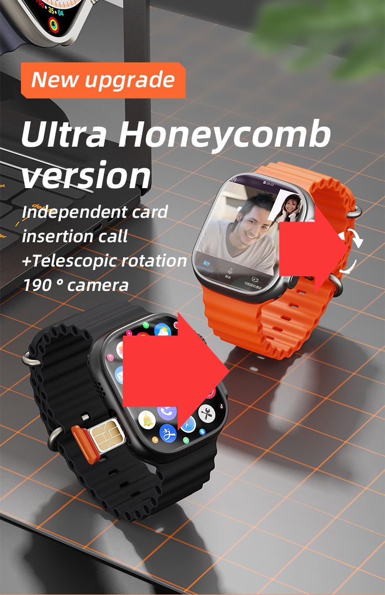 5G Android Smartwatch With SIM Card Slot Wifi Camera 4G Ultra Smart ...