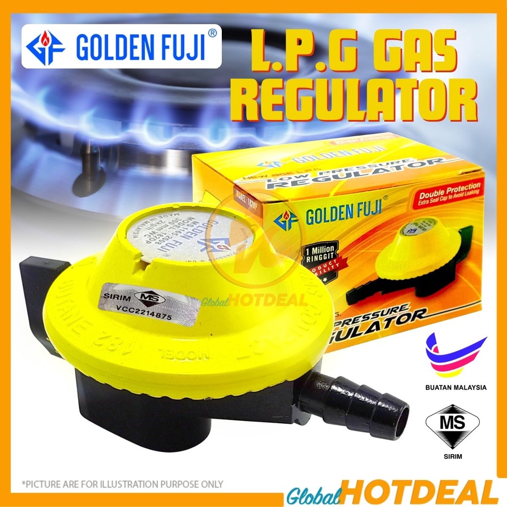 Golden Fuji 182DP LPG Low Pressure Gas Regulator Gas Cylinder Head ...
