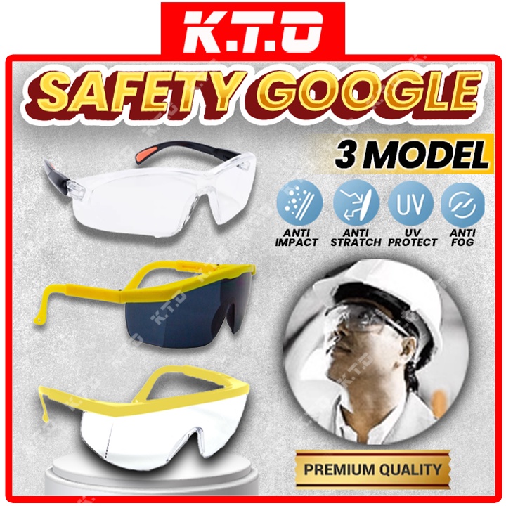 Clear / Black Safety Eyewear Glasses Goggle Eye Protection Spectacles ...