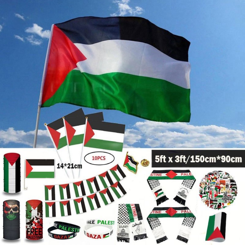 150*90Palestine National Flag Country Flag 5ft X 3ft PLE PS Palestine ...