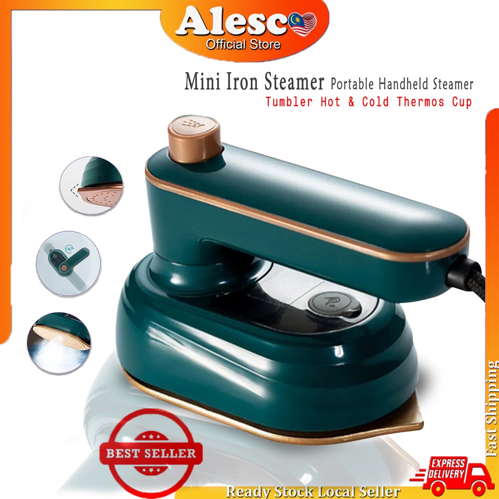 Alescomall Mini Iron Steamer Portable Handheld Steamer Iron Wet And Dry ...