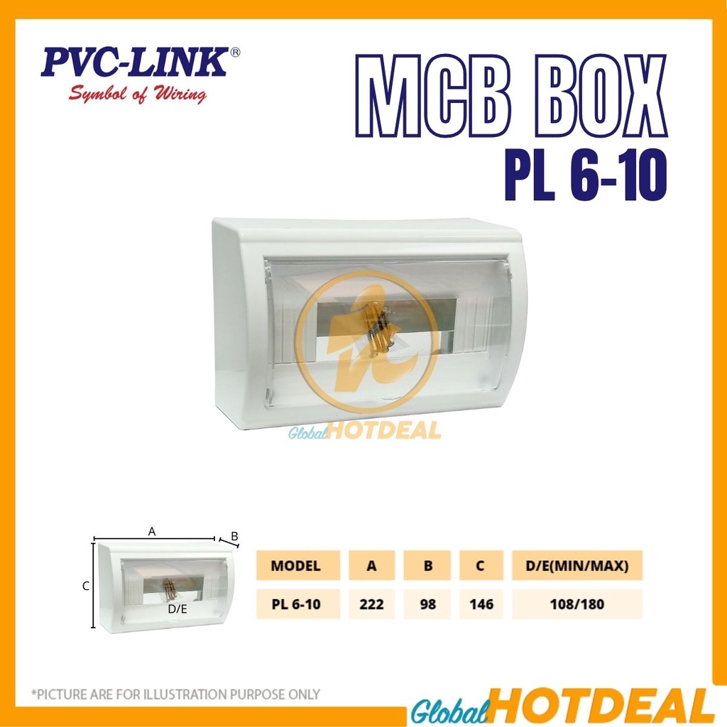 HEAVY DUTY PVC LINK MCB Box Circuit Breaker Box Miniature Circuit ...