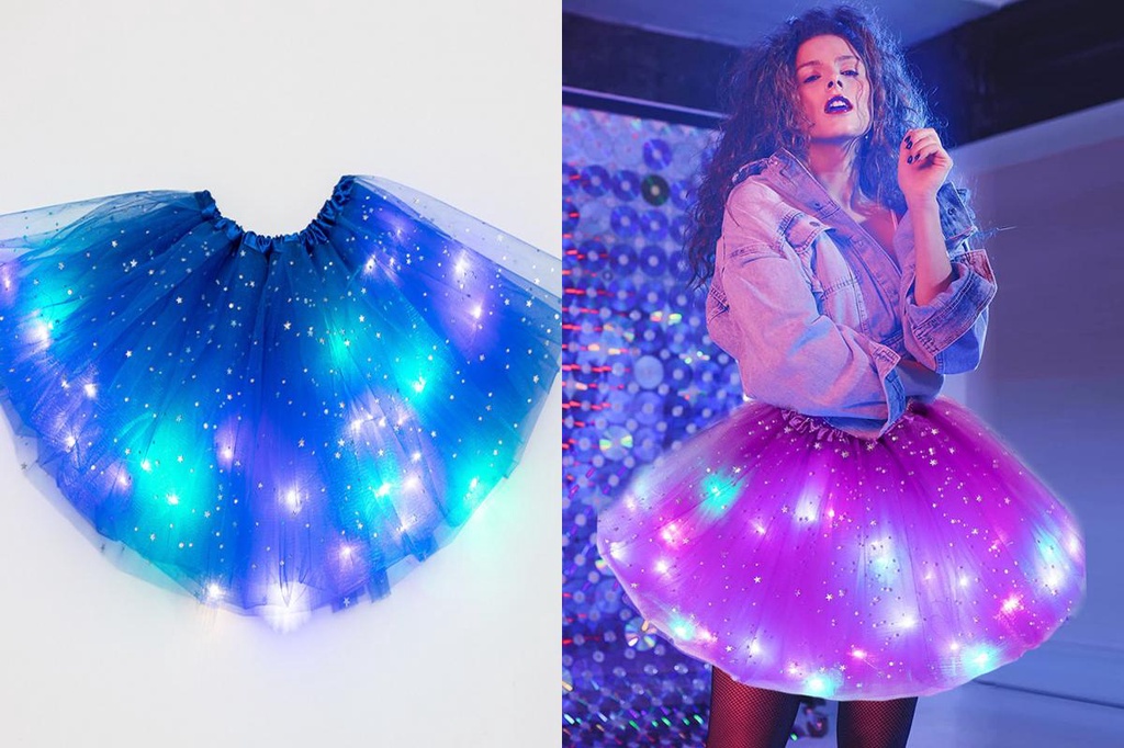 (VIP) Illuminated Skirt Sequin Skirt Sparkling Led Mini Skirt for Women ...