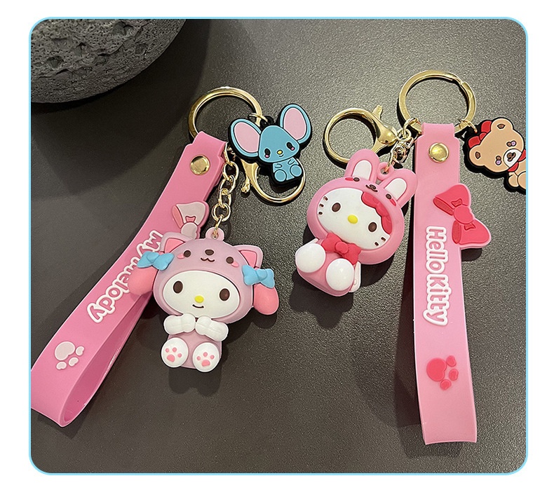 Kuromi Keychain cartoon cinnamoroll cute pendant doll small gift car ...