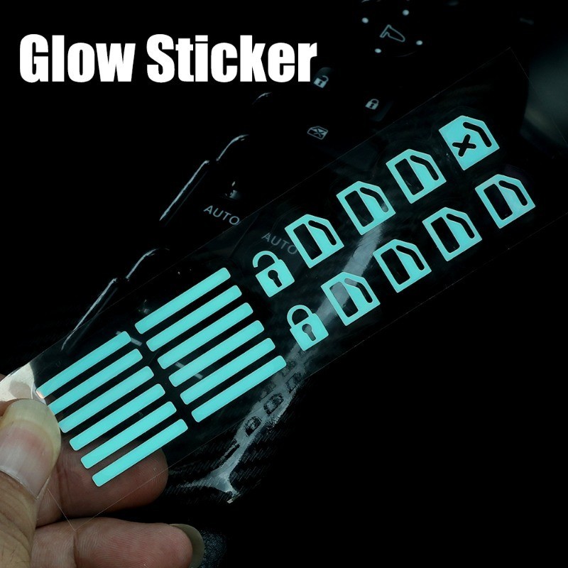 Fluorescent Window Lifter Switch Decals - Car Interior Styling ...