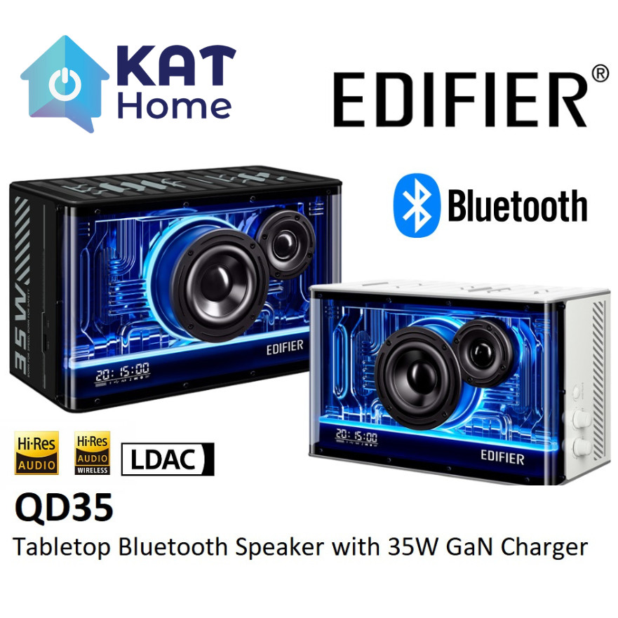 EDIFIER QD35 TABLETOP BLUETOOTH SPEAKER WITH GAN CHARGER, SPLENDID ...
