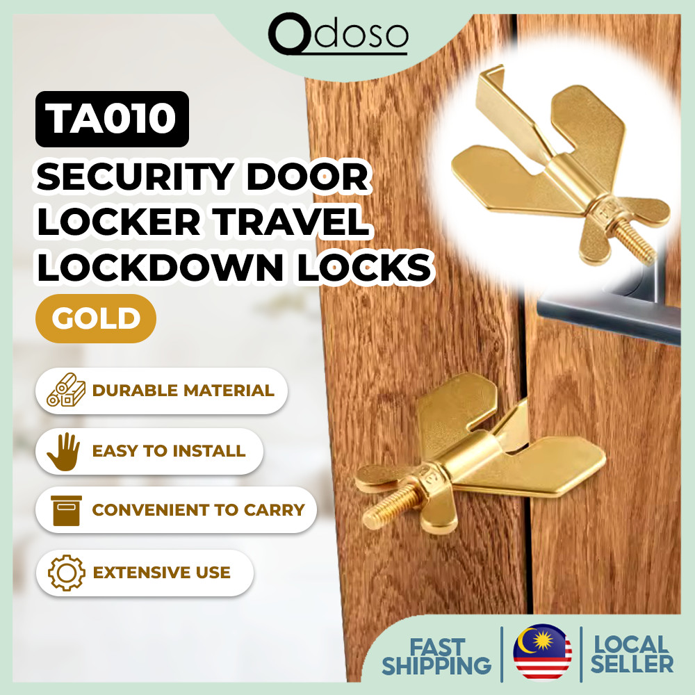 Odoso TA010 Portable Door Lock travel Security Door Locker for ...