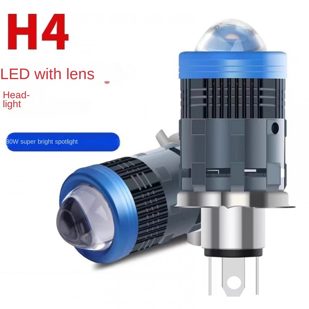 H4 far and near integrated led headlight with lens car 12v truck ...