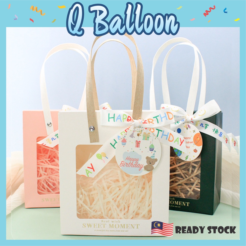 (PPB14) Buckle Gift Paper Bag With Transparent Window For Flower ...