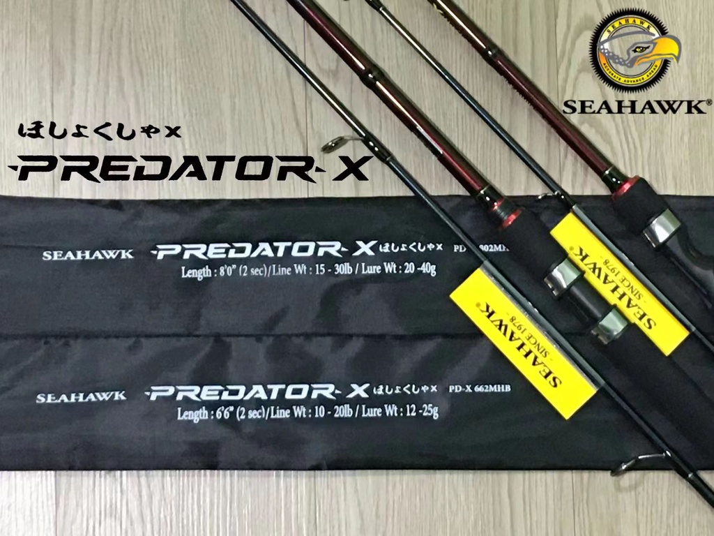 SEAHAWK PREDATOR-X SPINNING /BAITCASTING(BC) FISHING ROD | Shopee Malaysia