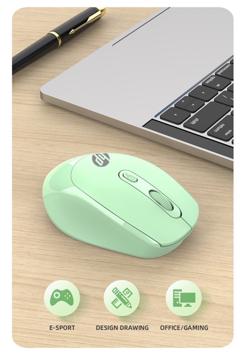 HP 2.4G Wireless Bluetooth Mouse Mute Mouse 1600DPI Office Mouse Game ...