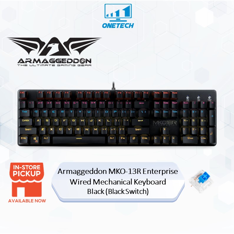 Armaggeddon MKO-13R Enterprise Mechanicial Keyboard Programmable RGB ...