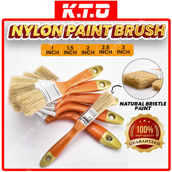1 - 3 Inch Nylon Paint Brush Plastic Bristle Brush For Indoor Outdoor ...