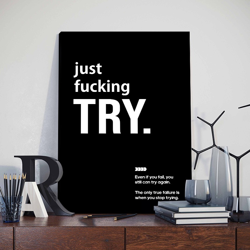 (With Frame)Office Decoration Wall Painting Inspirational Quotations ...