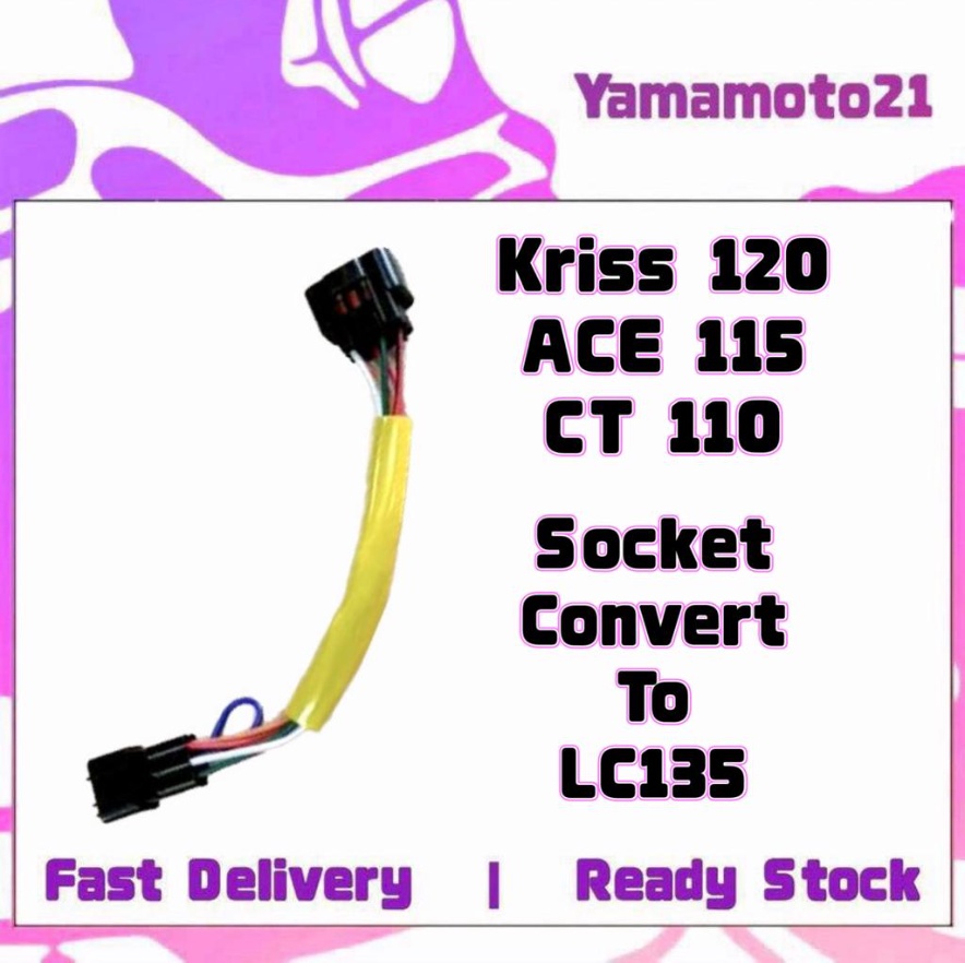 MODENAS KRISS 120 ACE 115 CT 110 - PNP SOCKET CDI UNIT SOKET CONVERT ...