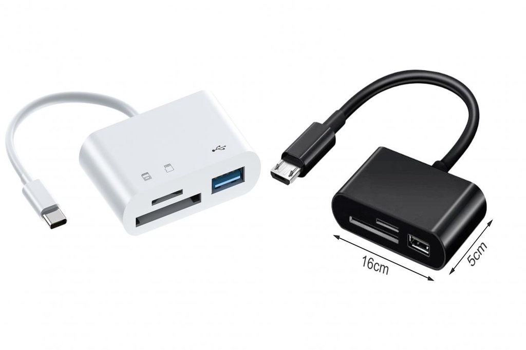Eco-friendly TF Card Reader for PC 3-in-1 Memory Card Reader OTG ...