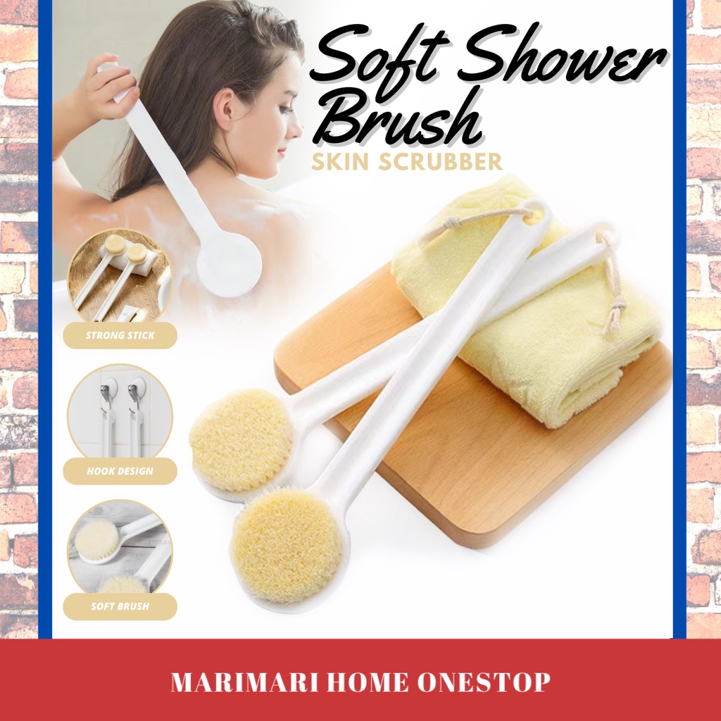Japanese Soft Shower Brush Back Skin Scrubber Massage Bath Brush Body ...