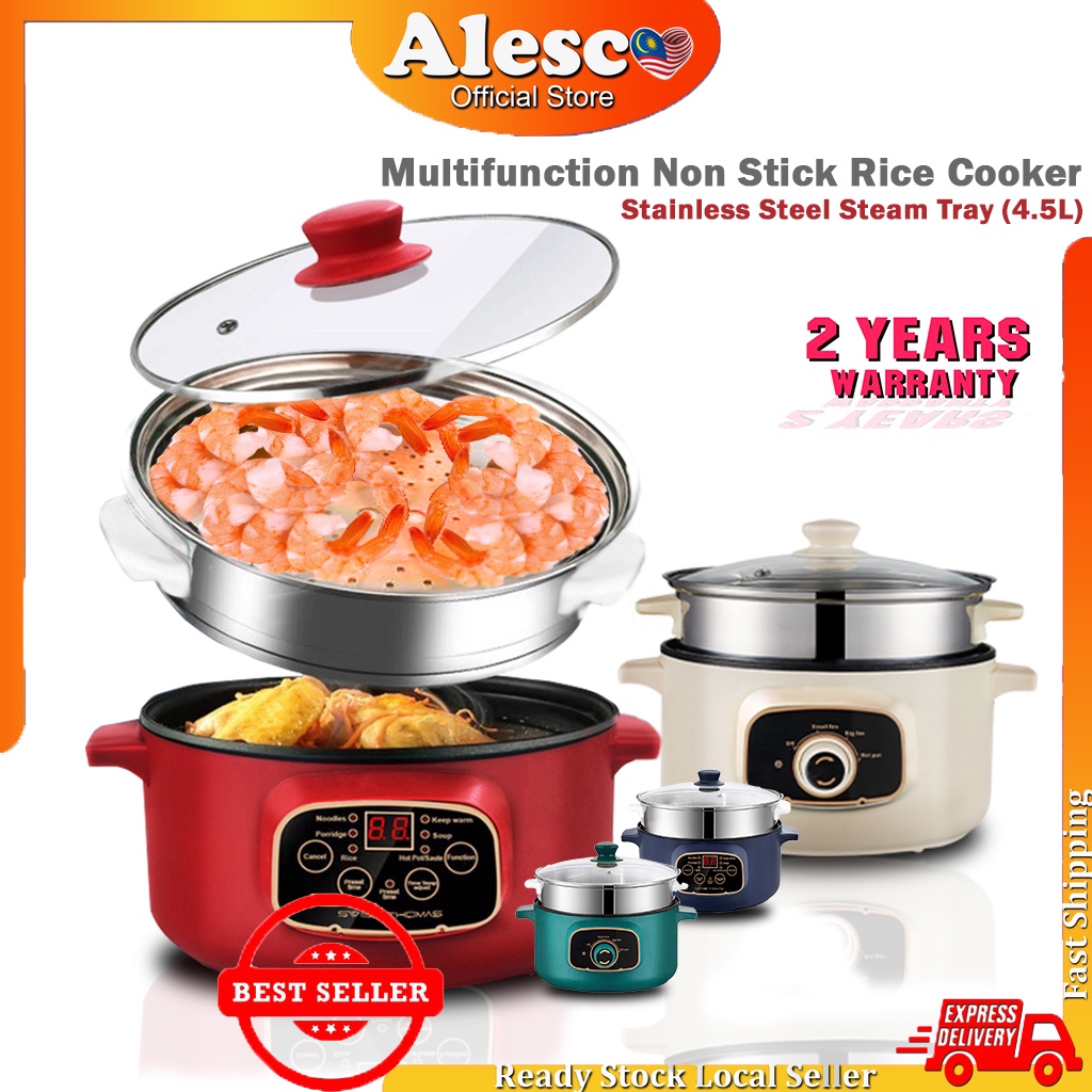 Alescomall Periuk Nasi Cooking Pot Multifunction Non Stick Rice Cooker ...