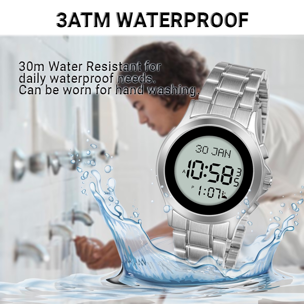 SUBMARINE Watch Digital Watch Muslim Qibla Watch for Men Buruj Watch ...