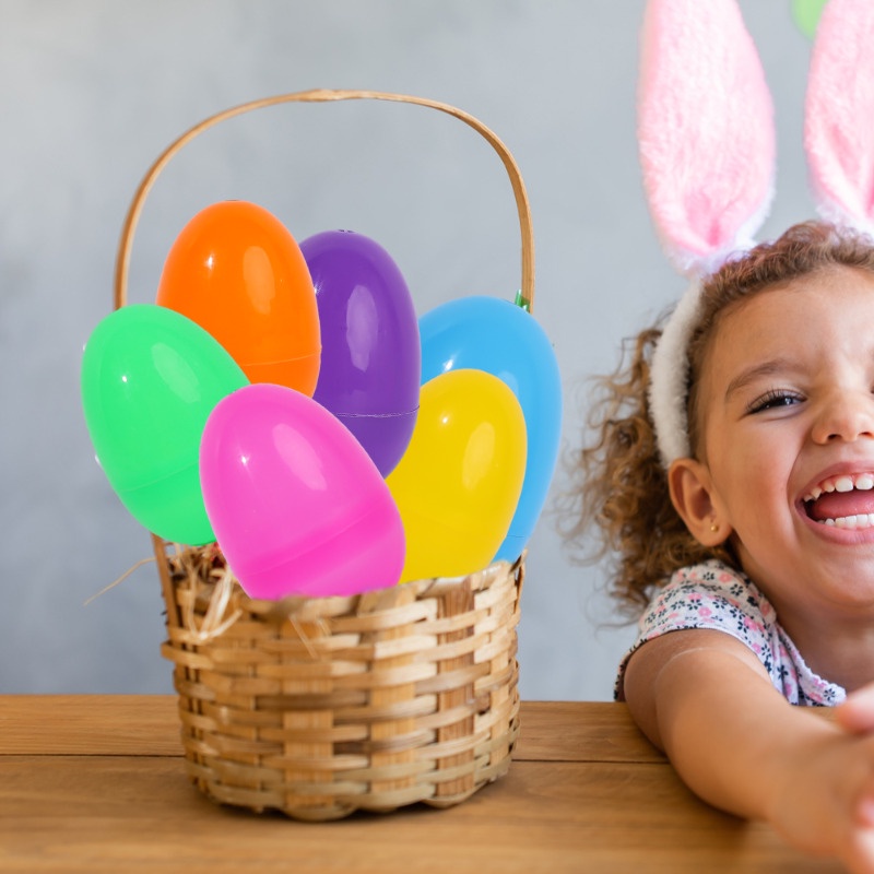 10pcs Reusable Colorful Plastic Eggs - Candies Chocolate Fillable ...