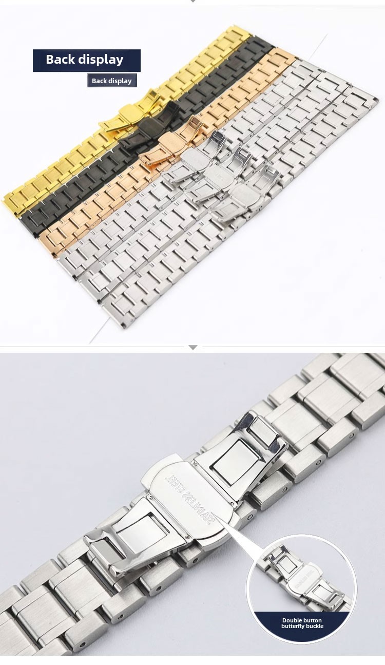 Apply To FOSSIL Stainless Steel Watch Strap 12mm 14mm 16mm 18mm 20mm ...