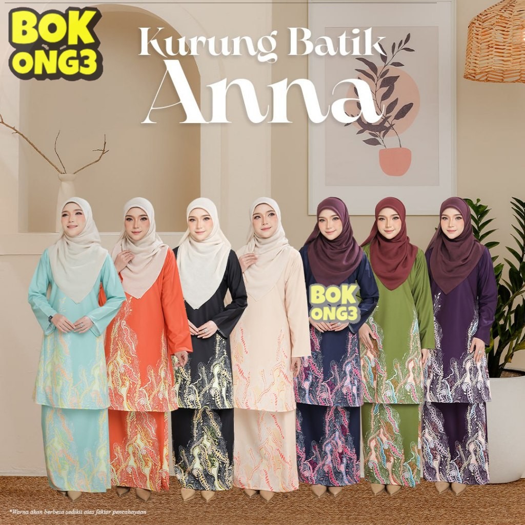 Baju Kurung Pahang Batik Anna | Shopee Malaysia