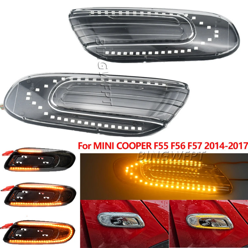 2Pcs For Mini Cooper One F55 F56 F57 Dynamic Sequential LED Fender ...