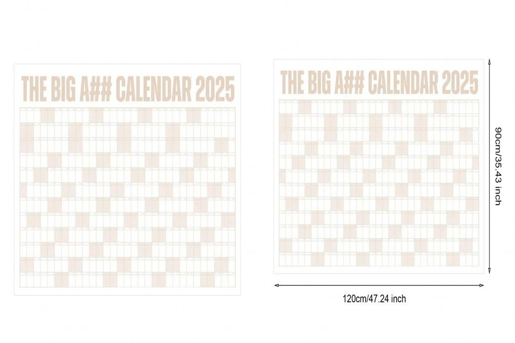someryer| Space-saving Calendar Whiteboard Calendar 2025 Large Yearly ...