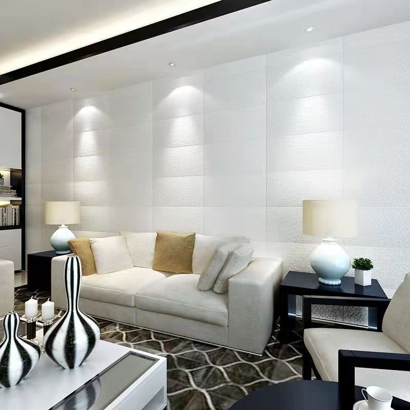 Wall Paper Dinding Design Adhesive 3d Foam Wallpaper Wall Decor Sticker ...