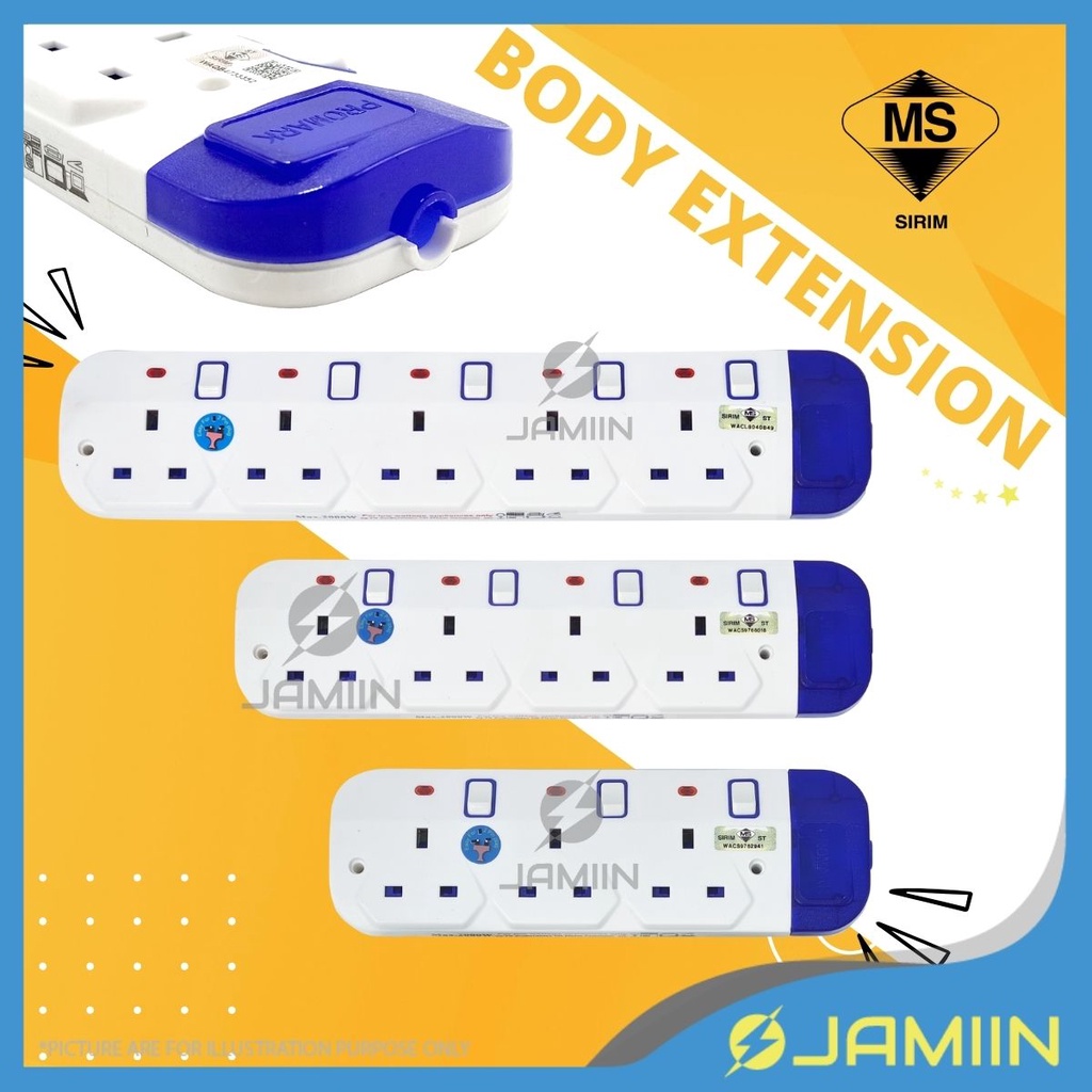 Sirim Socket Body Only 3 4 5 Way Diy Extension Trailing Extension Socket Extension Socket