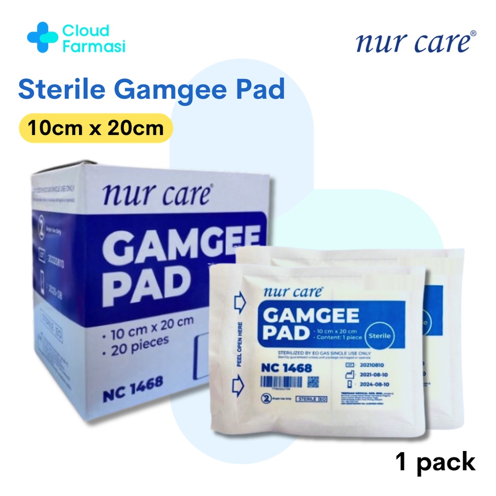 [Cloud Farmasi] Nur Care Sterile Gamgee Pad 10cm X 20cm | Shopee Malaysia