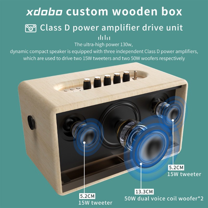 XDOBO Mirage Latest DJ Speaker 130W High-power Bluetooth Speakers LED ...