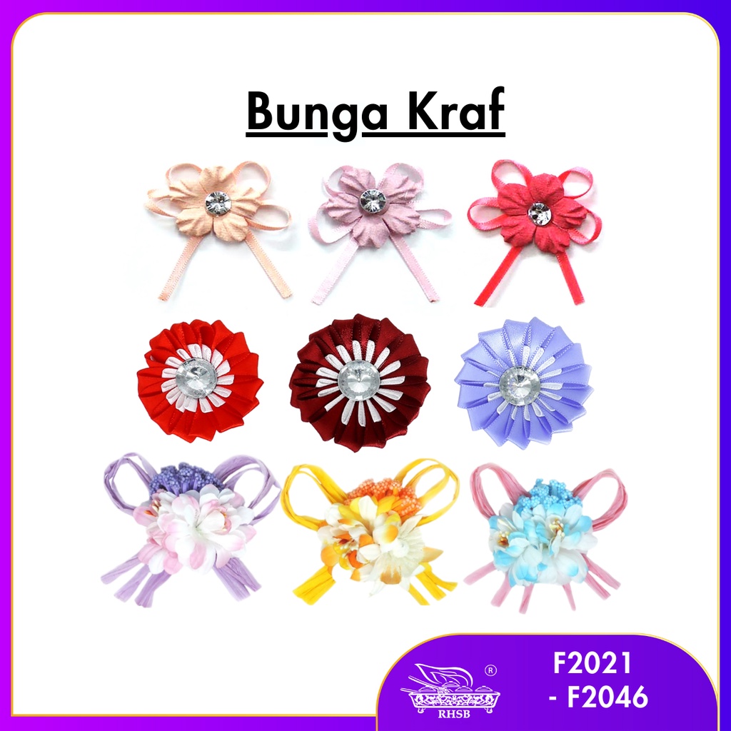 10PCS PROMOSI BUNGA 3D / BUNGA KRAF / CRAFT FLOWER / BUNGA DECOR ...