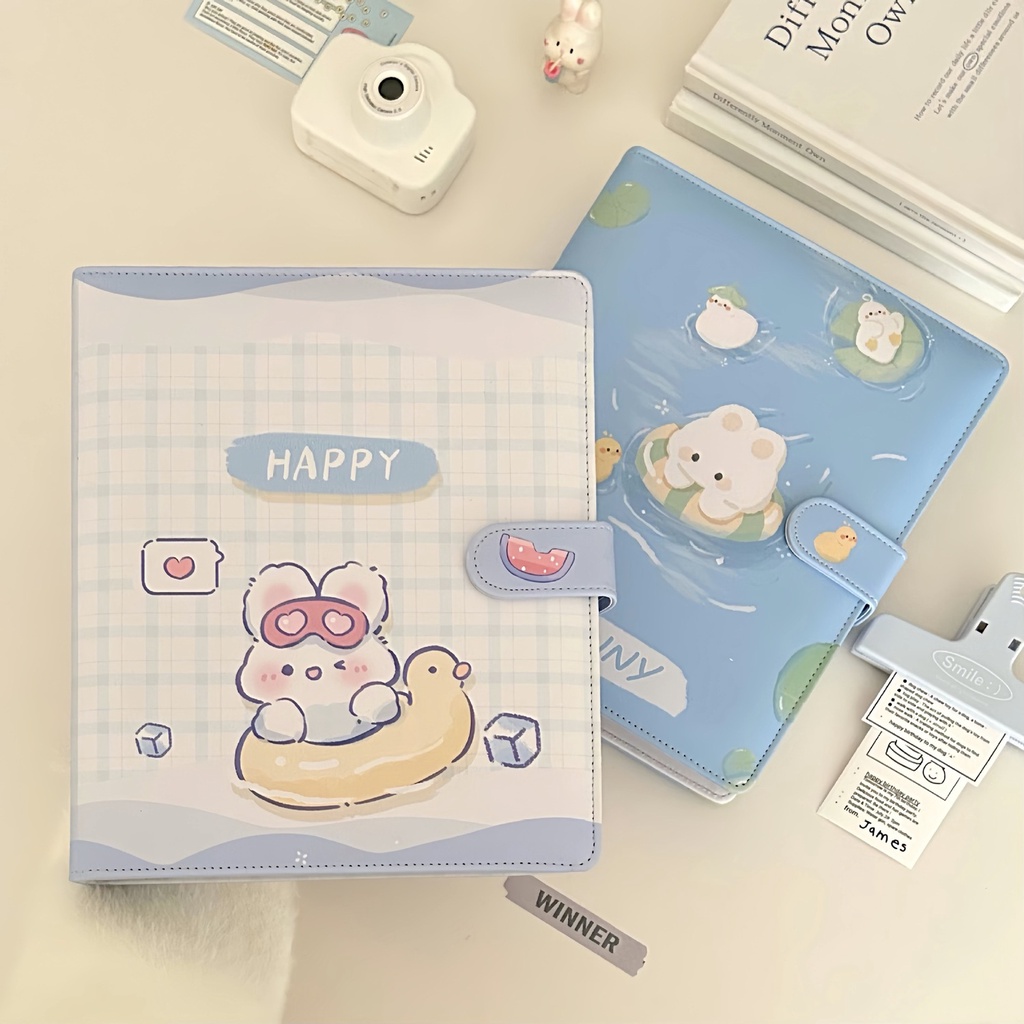 Super Cute Cartoon Rabbit A5 6holes PU Leather Photocard Binder K-pop ...