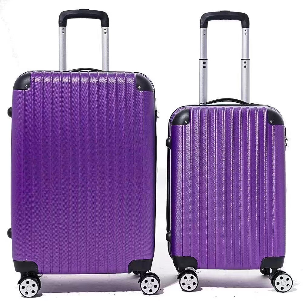 luggage bag plain 2 in 1 set ABS suitcase 20INCH+24INCH travel beg ...