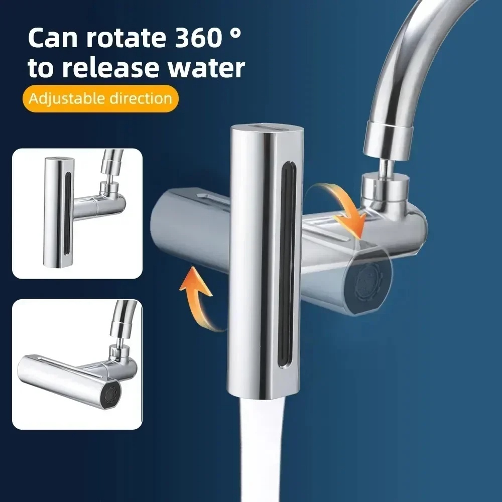 720° Rotation Waterfall Kitchen Faucet 4 mode Kitchen Sink Spray Nozzle ...