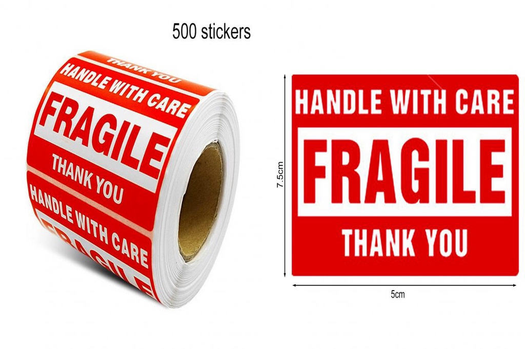 manclothescase Fragile Object Decal Fragile Label Sticker 500pcs ...