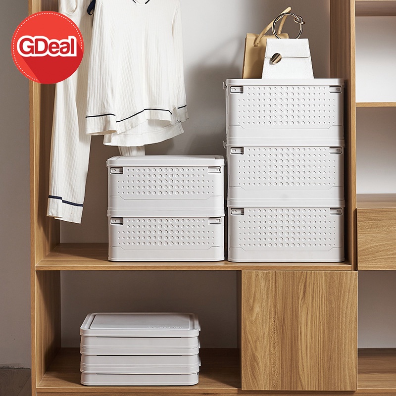 GDeal Large Collapsible Wardrobe Clothes Storage Basket Stackable Toy ...