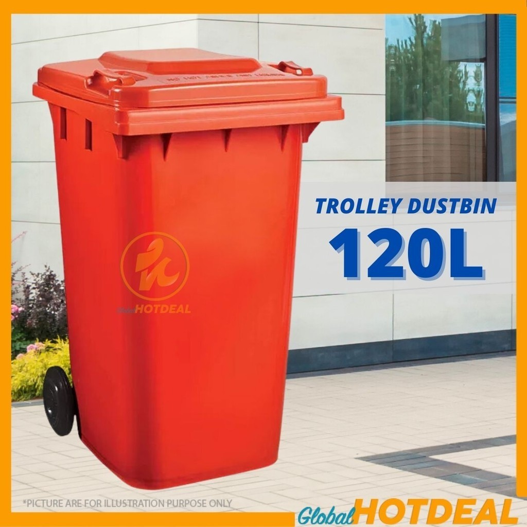 120L Dustbin Trash Trolley Food Waste Plastic Bags Composting Plastic ...