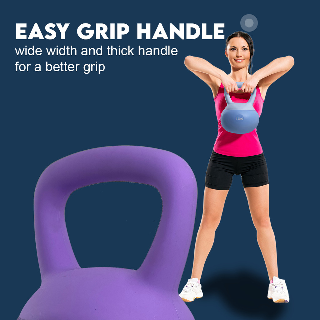 Vigor Fitness PVC Soft Kettlebell (2.5kg 4kg 5kg 6kg 8kg 10kg 12kg ...