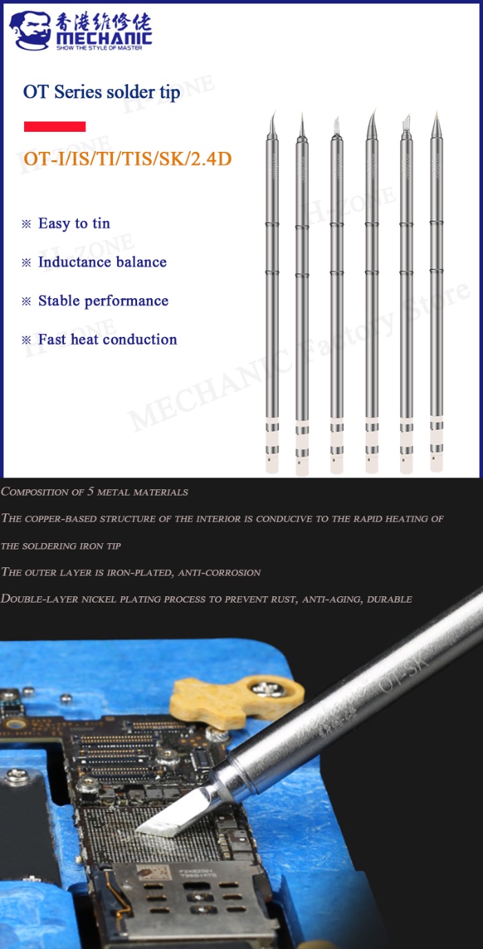 MECHANIC OT Series solder tip heating core integrated long soldering ...