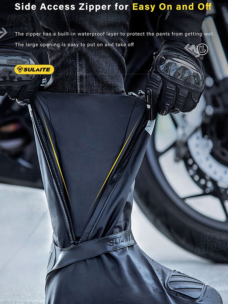 SULAITE Motorcycle Rain Waterproof Shoe Cover Anti-slip Footwear Moto ...